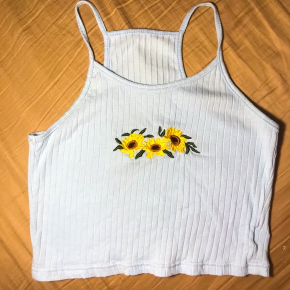 SHEIN | Tops | Beautiful Light Blue Mini Tank Top | Poshmark